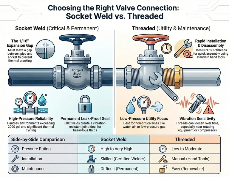 Socket Weld vs Threaded: Best Connections for High Pressure?